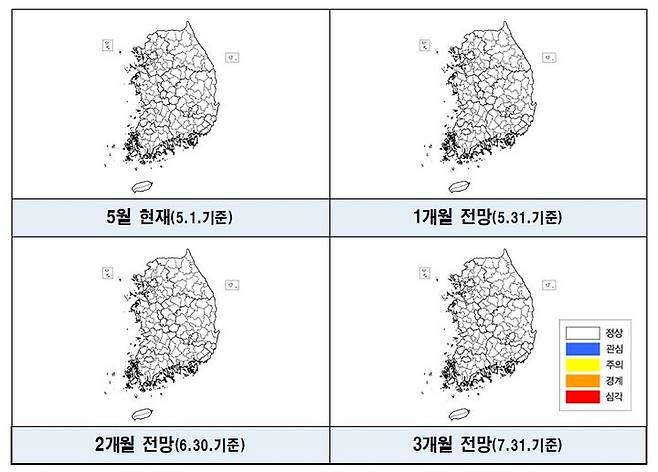 7월까지 가뭄 발생 가능성 낮아댐 저수율도 예년 수준
