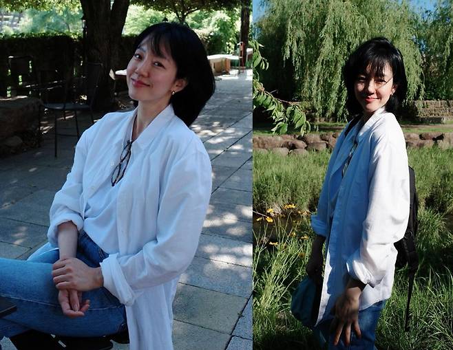 임수정 20대 같은 동안 미모 셔츠에 청바지 입고 나들이 스타와 패션