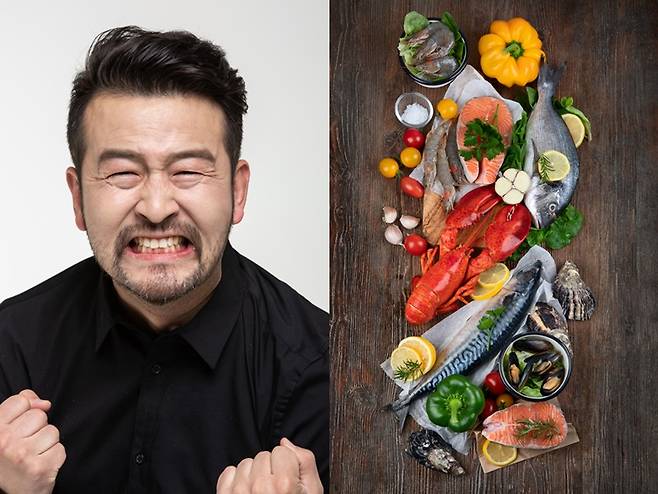 화 잘 내고 폭력적인 사람 이 음식 많이 먹어야