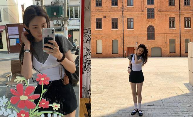 차정원 요즘 날씨에 찰떡 코디 뷔스티에and숏팬츠 입고 상해여행 라이프 뉴세이