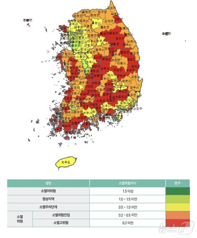 전남 30년 뒤 없어지나광역단체 중 소멸 위험 가장 심각