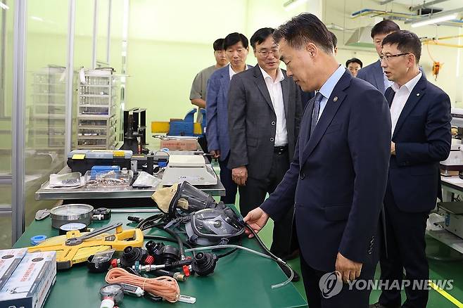 허석곤 청장 한국소방산업기술원 소방 용품 점검