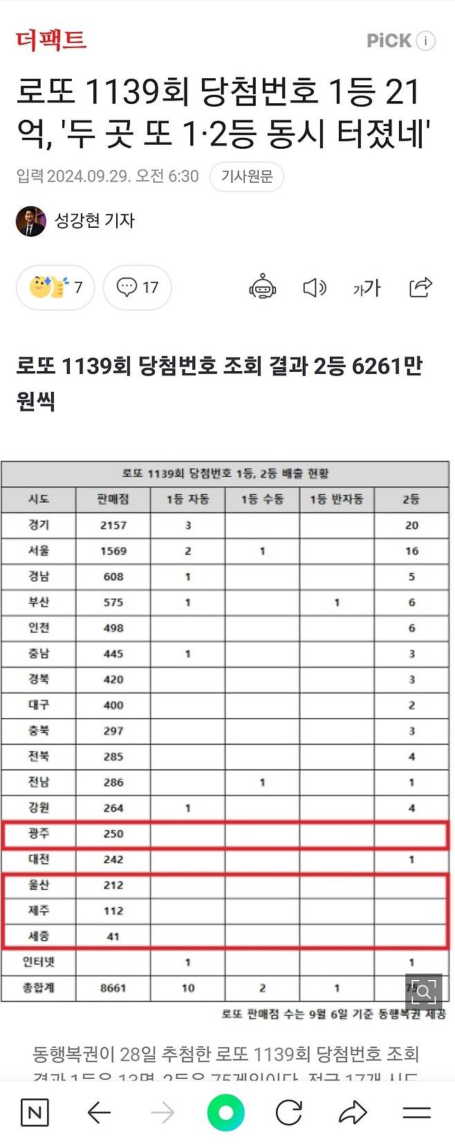 로또 1139회 당첨번호 1등 21억, '두 곳 또 1, 2등 동시 터졌네' | 에펨코리아
