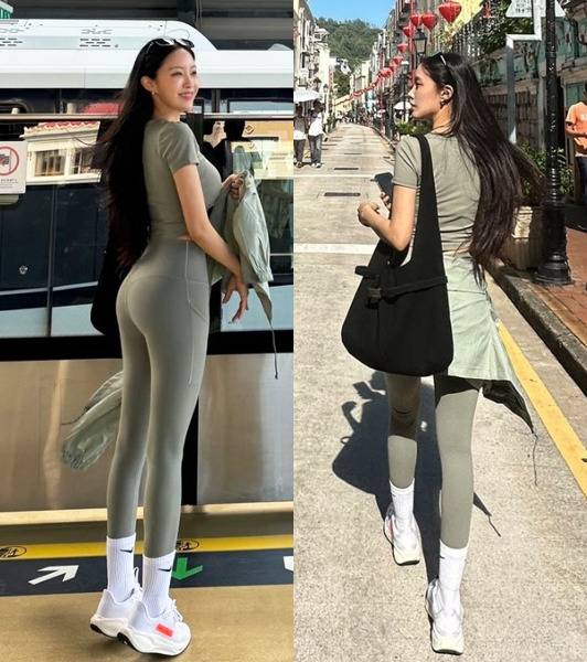 효민 마카오서 시선 한 몸에 탄탄 레깅스 핏으로 뽐낸 S라인 애슬레저룩 뷰티는 내운명