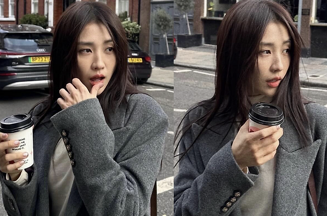 박하선 37살 맞아 코트 입고 센치한 가을여성 스타픽