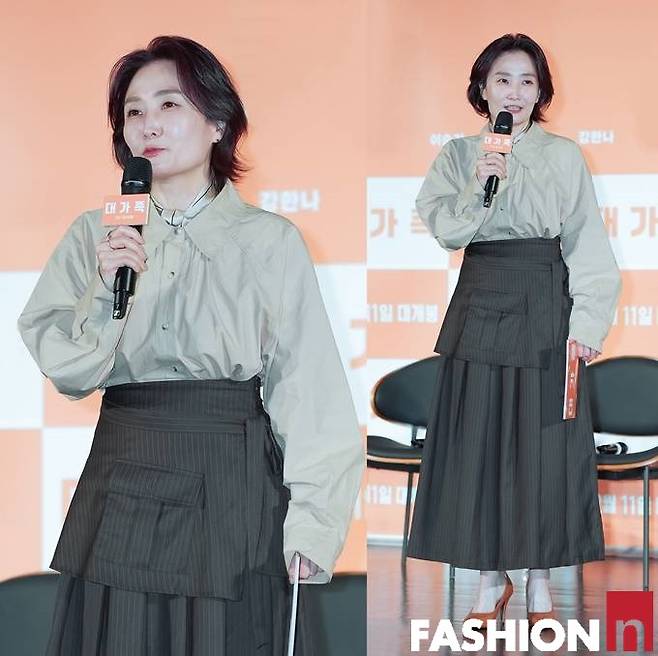 박경림 갈수록 여성스러운 Mc룩 하늘하늘 페미닌 투피스룩 패션엔