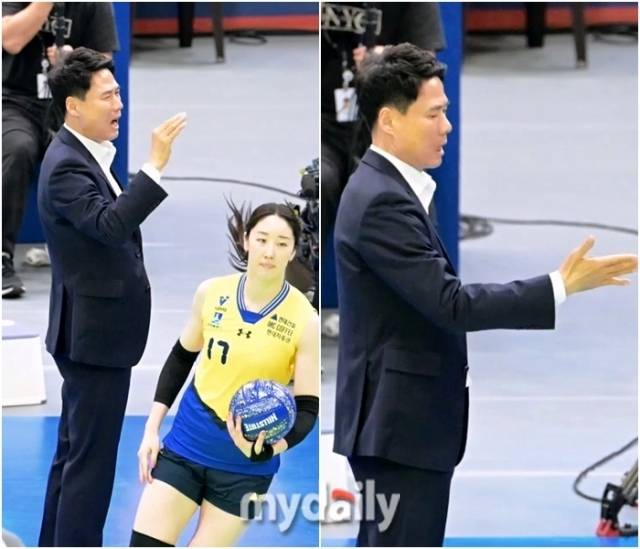 현대건설 강성형 감독 얘들아 내 손 좀 살려줘~