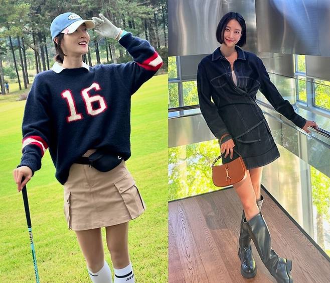 이현이 골프 치는 Sbs의 딸 롱다리와 미니스커트가 찰떡 스타와 패션