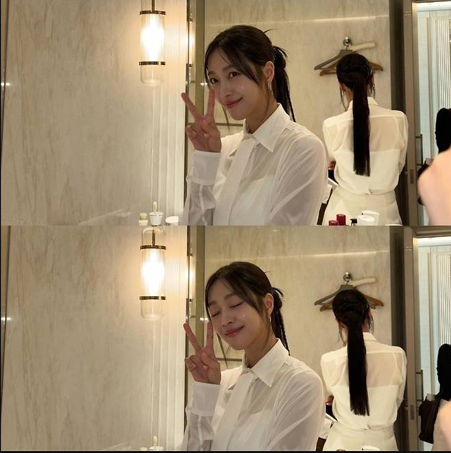 결혼♥ 조보아 시스루 청순미 격조 높은 올 화이트 셔츠룩으로 우아함 발산 뷰티는 내운명