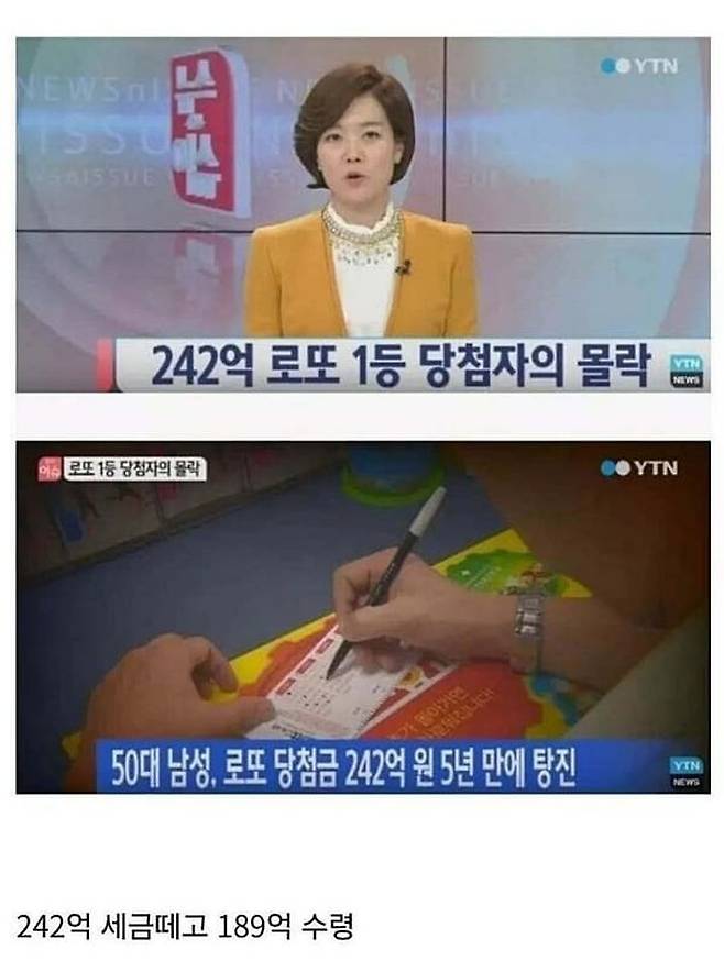 242억 로또 1등 당첨자의 몰락 심리테스트 해볼래
