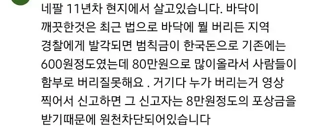네팔 길거리가 깨끗해진 이유 뽐뿌