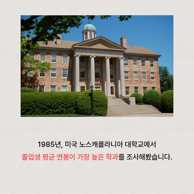 의외로 대학 졸업생 평균 연봉이 가장 높다는 학과 성장세포