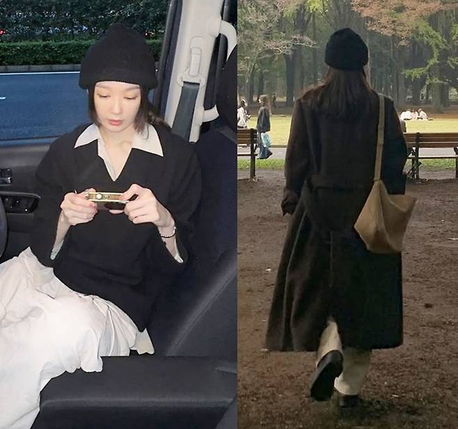 강민경 패션 Ceo 출장룩 비니에 코트 감각적인 일본 얼죽코룩 패션엔