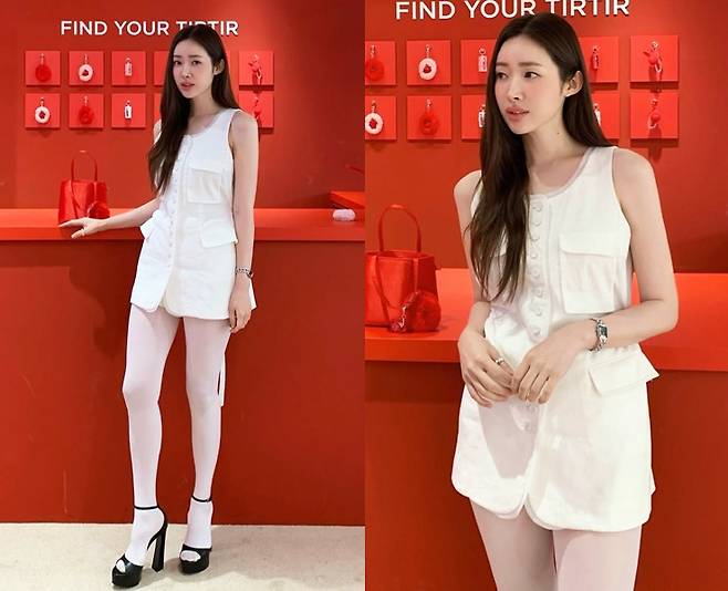 차정원 쇼츠 입은 마네킹 눈부신 인형 비율 뽐낸 화이트 점프슈트룩 뷰티는 내운명