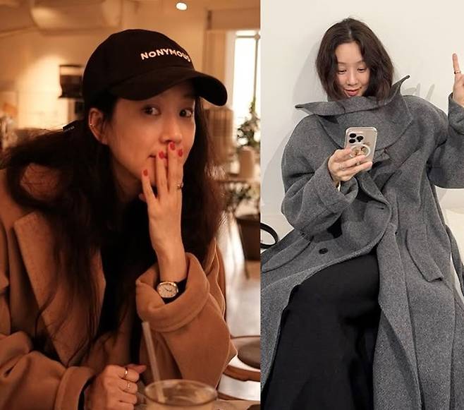 정려원 코트가 몸에 착 마실부터 전시회까지 코트 하나로 끝 얼죽코 끝판왕 패션엔