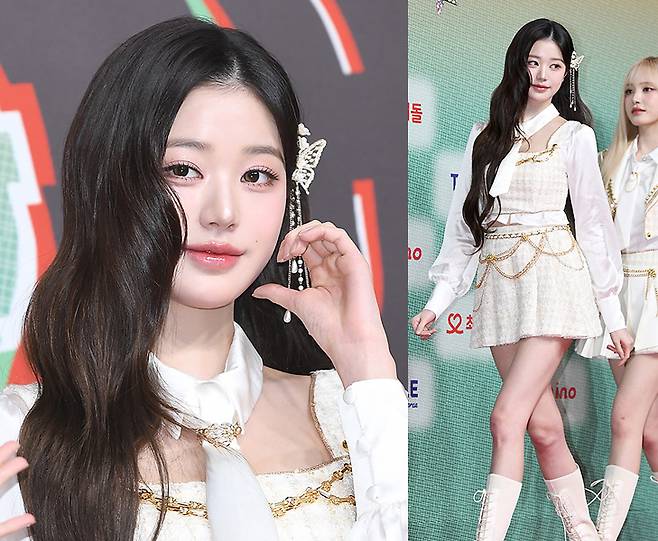 장원영 나비 앉은 꽃미모 비현실적 비율 뽐낸 트위드 투피스룩 뷰티는 내운명