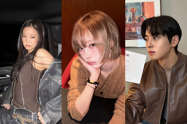 제니·윈터·차은우팬톤 컬러 ‘모카 무스 입은 ★들 스경x스타일
