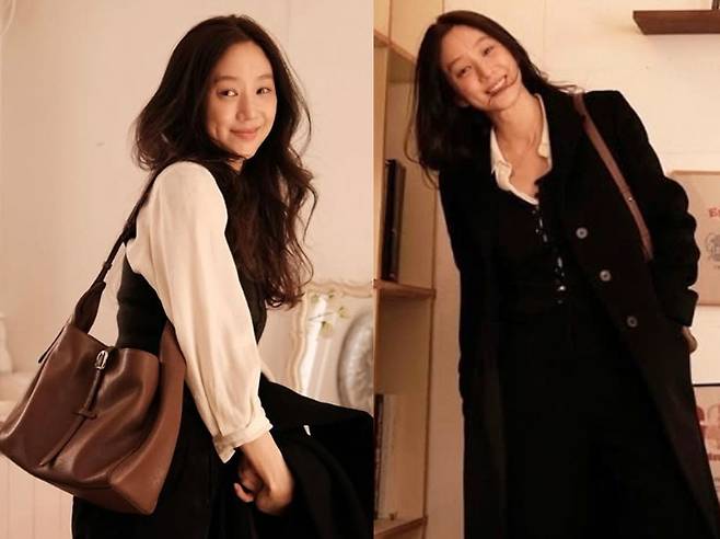 정려원 가을에 갇힌 잇걸 브라운 감성 물씬나는 롱 코트룩 뷰티는 내운명