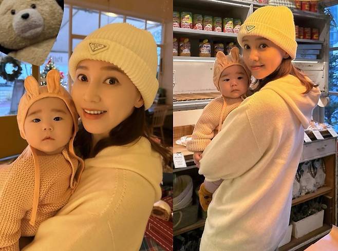 아유미 딸과 똑 닮은 깜찍한 매력 귀염뽀짝 니트 모자와 따뜻한 비주얼로 눈길 스타와 라이프