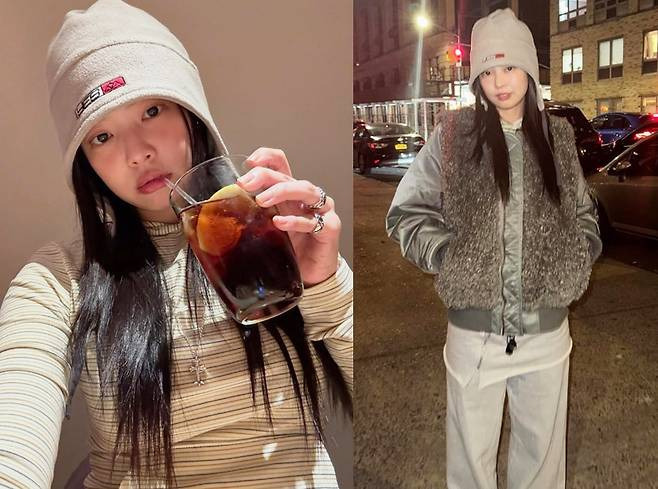 제니가 하면 바로 유행 뉴욕에서 빛난 비니크롭 양털 재킷의 힙한 존재감 스타와 라이프