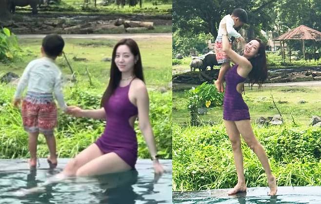정순주 아나 3살 아들과 발리 바캉스 너무 짧은 시스루 휴가패션 대본은 내운명