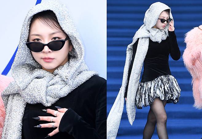 전지우 ‘모두가 깜짝 미래에서 온 듯 Y2k 압도하는 메탈릭 벌룬 미니스커트룩 대본은 내운명