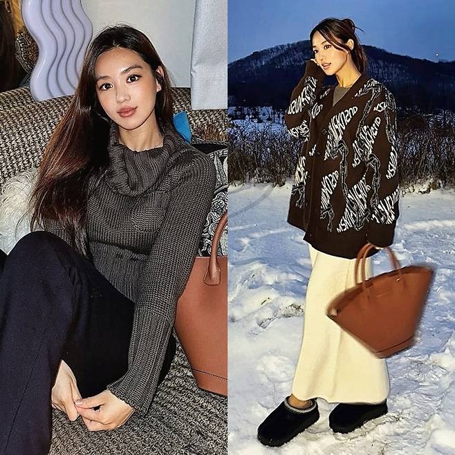 ‘원빈 조카 김희정 앉아도 9등신 비주얼 맵시나는 니트 스타일링 겨울 데일리룩 패션엔