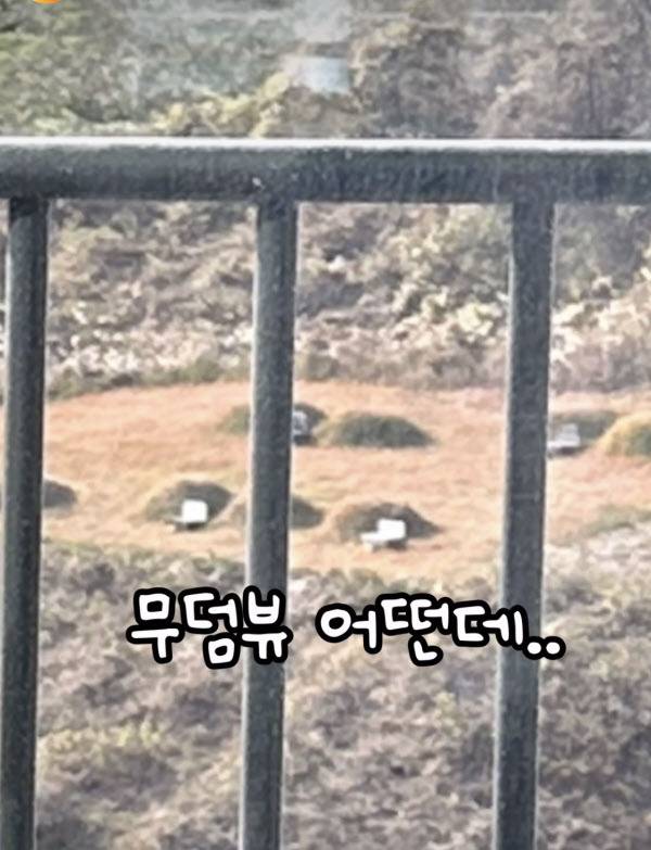 거실 침실 3개 창문 모두 무덤뷰 창원 엽기아파트 땅집고