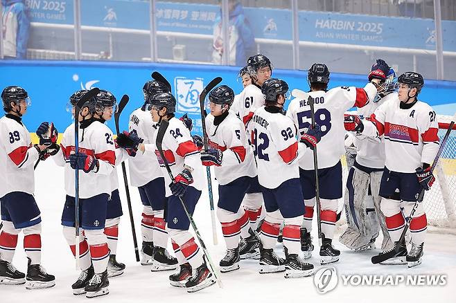 1보 한국 남자 아이스하키 중국 꺾고 하얼빈 동계 Ag 동메달