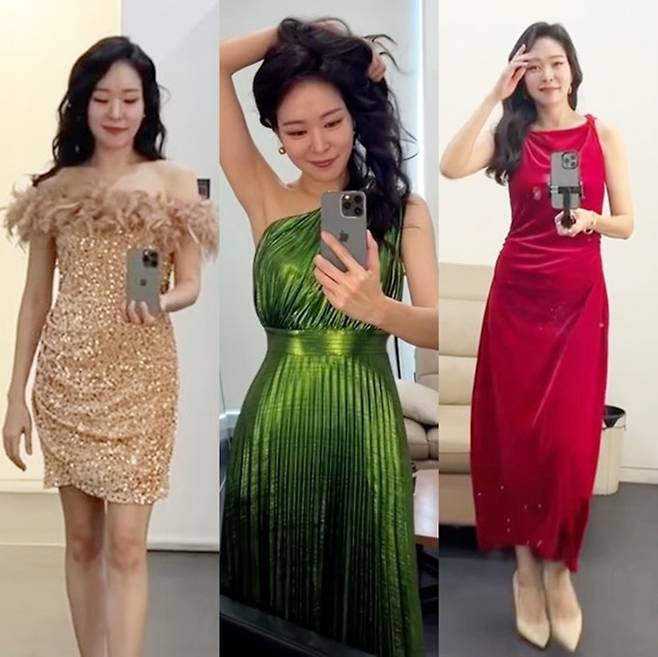 미자, 42세 169Cm 49Kg 드레스 퍼레이드! 옷 태나는 슬림 드레스룩 | 패션엔