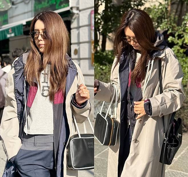 채정안 밀라노에서도 스타일 퀸 마지막 순간 장식한 레이어드 트렌치 코트룩 패션엔
