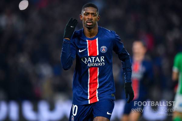 [공식발표] '제가요?' 뎀벨레, PSG-빌라 UCL 8강 2차전 MOTM 선정