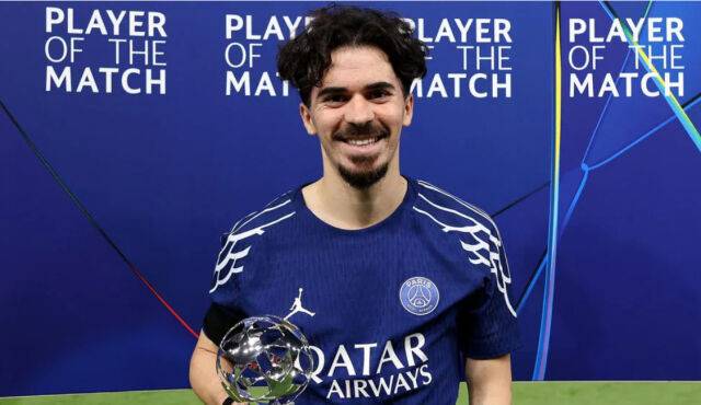 [오피셜] 아스널 격침 앞장선 'PSG 중원 사령관' 비티냐, 챔스 준결승 1차전 POTM 선정…이강인 또 결장