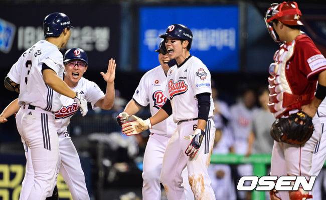 ‘8회 역전 그랜드슬램 폭발!’ 두산, 0:4→6:5 대역전 5연패 탈출…SSG, 4연승 마감 [잠실 리뷰]