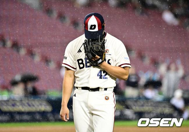 사구→위협구, 박건우-콜어빈 벤클 충돌…'8회 동점 허용' 두산, NC와 1-1 강우콜드 무승부 [잠실 리뷰]