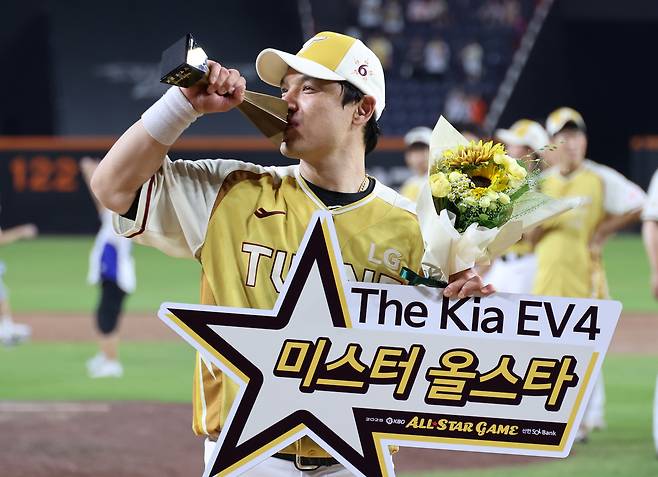 ‘왕별’ LG 박동원은 2024년 KIA 최형우를 떠올렸다 “형우 형처럼 올스타 MVP 기세 몰아 한국시리즈까지”