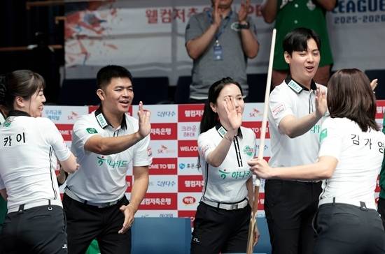 “김가영이 끝냈다” 하나카드 파죽의 4연승으로 단독선두 1위 SK렌터카 추격[PBA팀리그 1R]