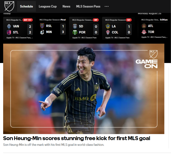 데뷔골+슈팅 8개+키 패스 8개... LAFC 공격은 손흥민이 책임진다···“팀 승리 이끌지 못해 너무 아쉬워”